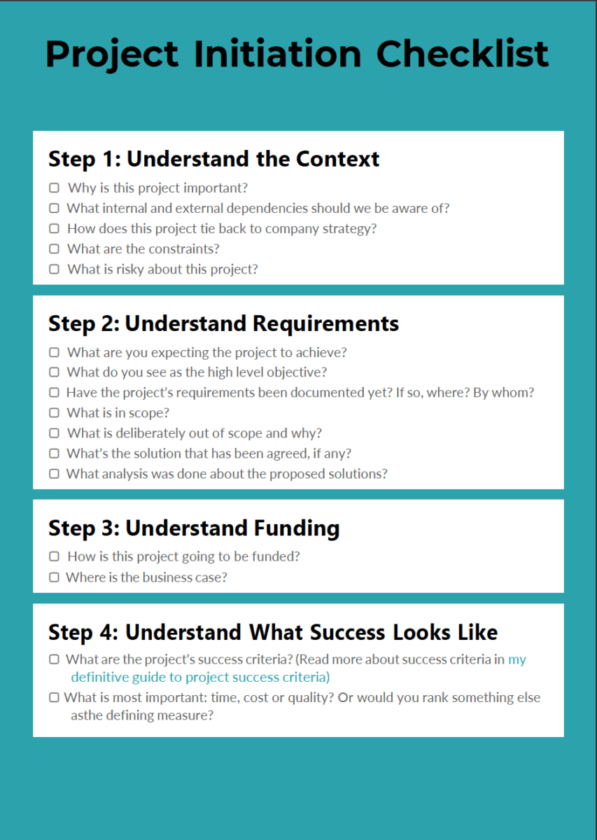 Project Kick Off Checklist Paper Stationery Templates Etna pe
